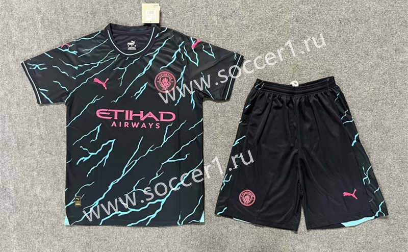 2023-2024 Manchester City 2nd Away Royal Blue Soccer Uniform-6748 ...