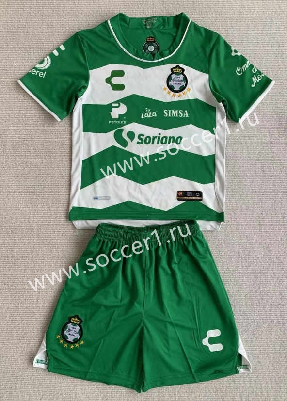 2023-2024 Santos Laguna Home White&Green Soccer Uniform-AY,Santos Laguna