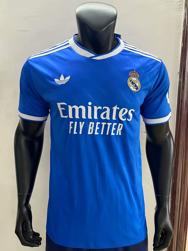 (S-4XL) 2025-2026 Correct Version Real Madrid Away Blue Soccer Jersey ...